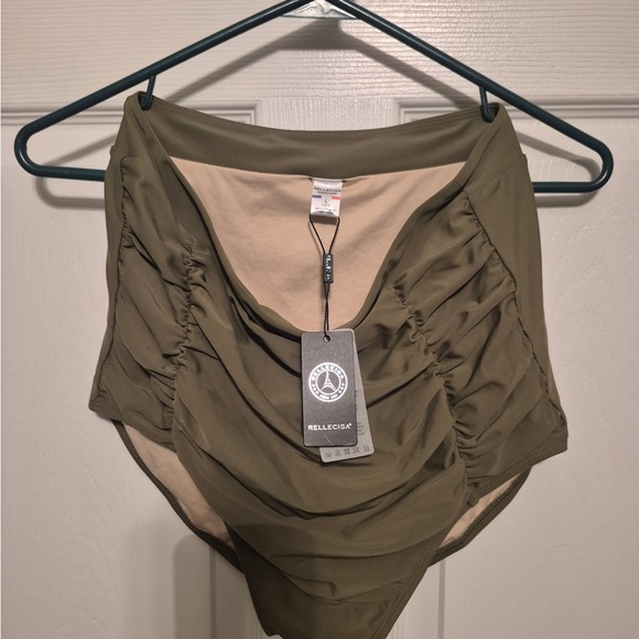 RELLECIGA | Swim | Relleciga Olive Ruched Highwaisted Panty | Poshmark